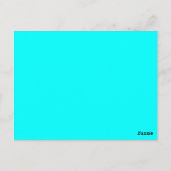 color aqua / cyan postcard | Zazzle