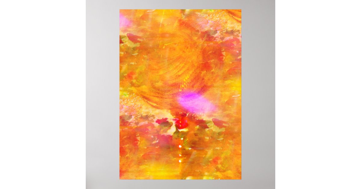color art seamless background yellow, orange poster | Zazzle