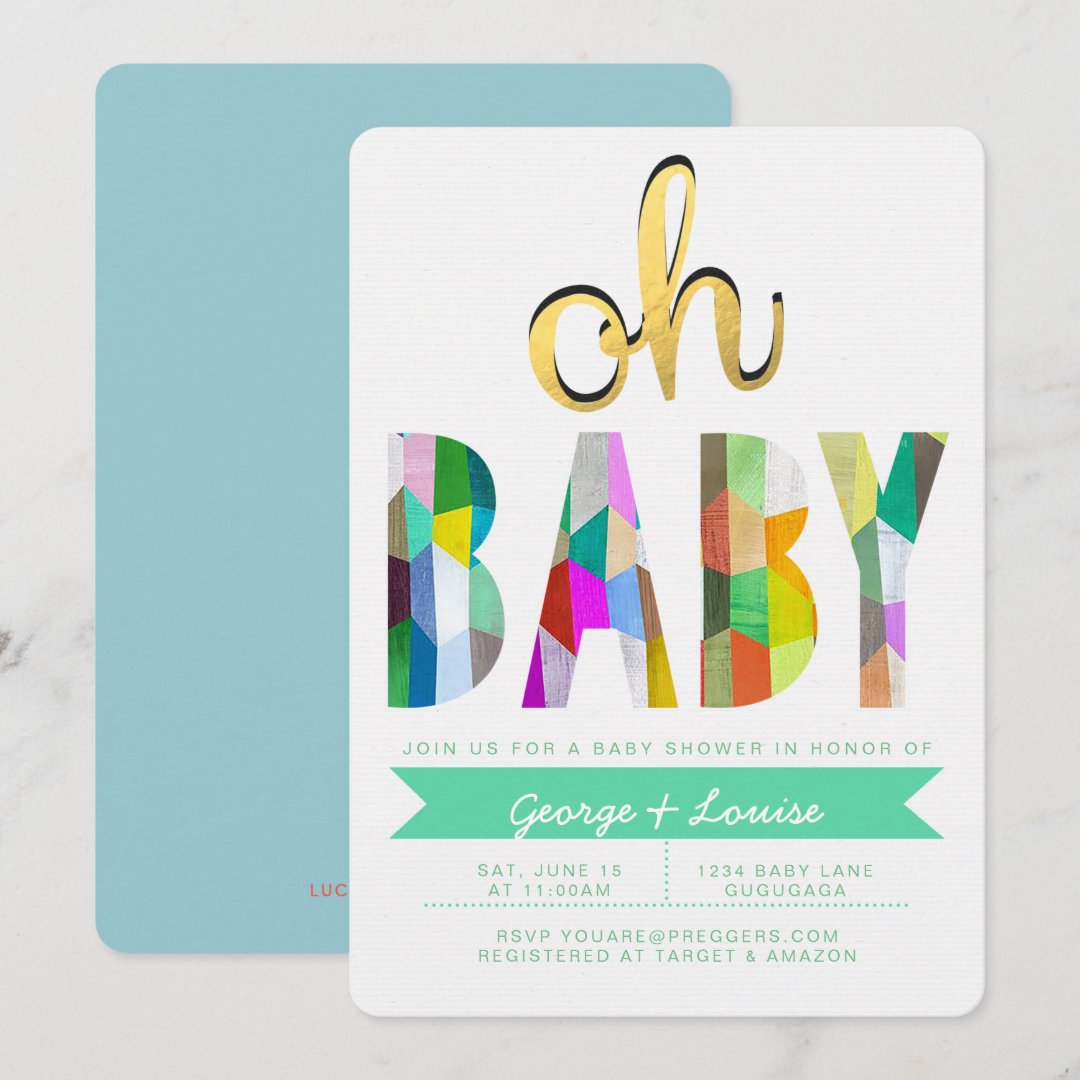 Color Baby Shower Invite | Zazzle