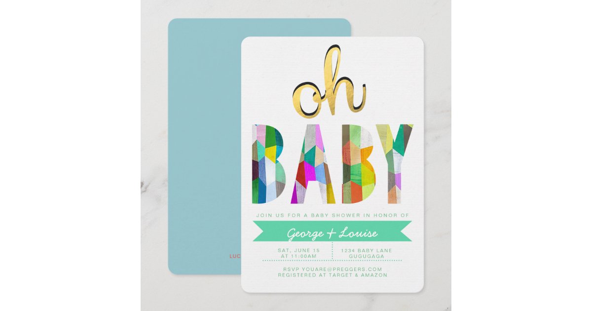 Color Baby Shower Invite | Zazzle