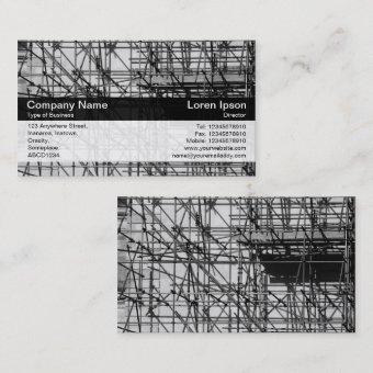 Color Band - Black - Scaffolding Business Card | Zazzle