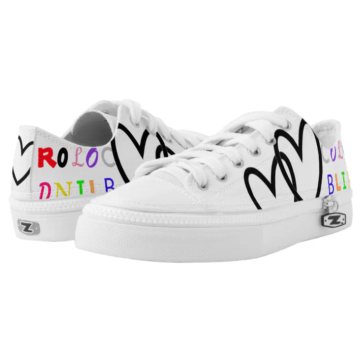 "COLOR BLIND LOVE" Tennis Shoes | Zazzle