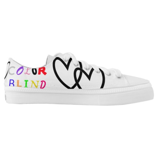 "COLOR BLIND LOVE" Tennis Shoes | Zazzle