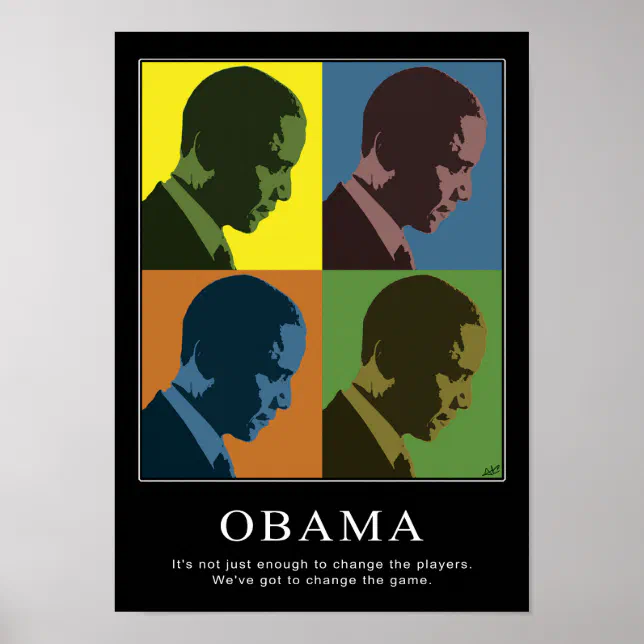 "Color Blind" Obama Poster | Zazzle