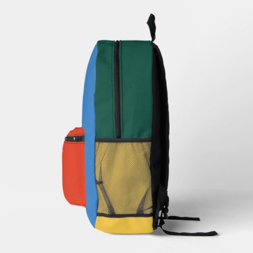 Color Block Personalized with Name Printed Backpack | Zazzle