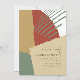 Color Block Wedding Autumn ID740 Invitation | Zazzle