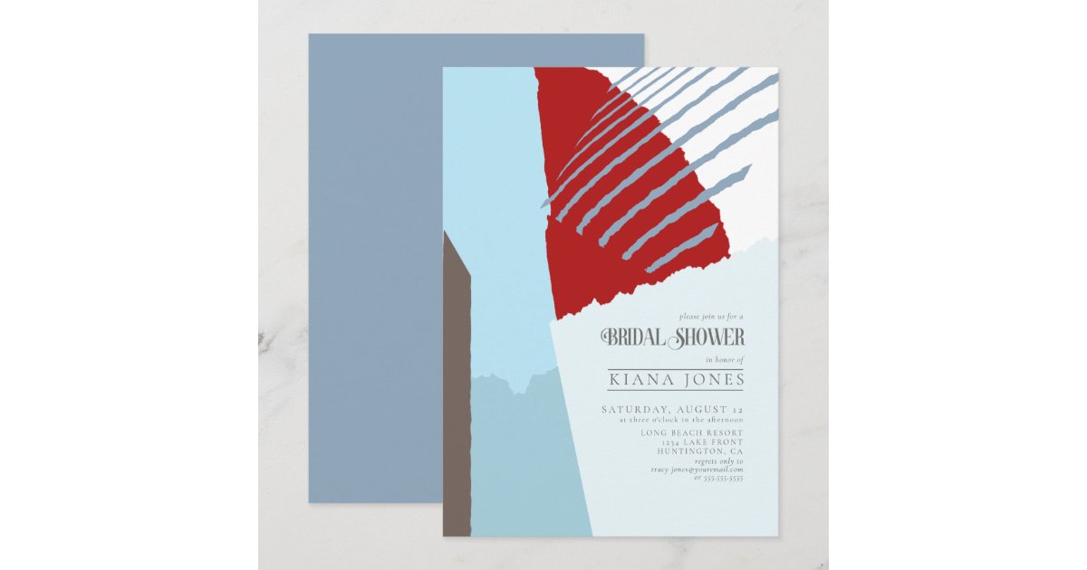 Color Block Wedding Bridal Shower Winter ID740 Invitation | Zazzle
