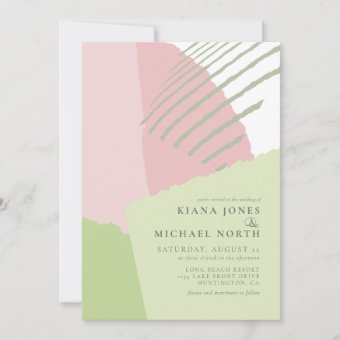 Color Block Wedding Spring ID740 Invitation | Zazzle