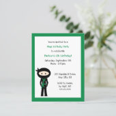 Color Change Ninja Birthday party invite | Zazzle