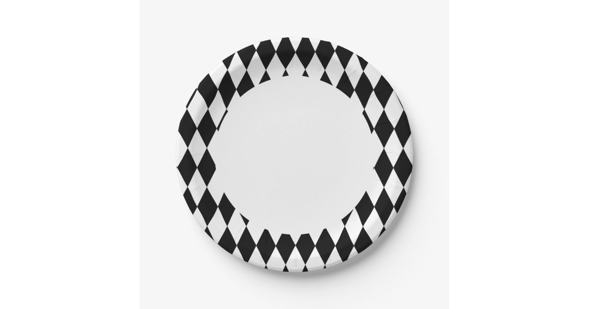 Color Changeable Harlequin Paper Plates | Zazzle