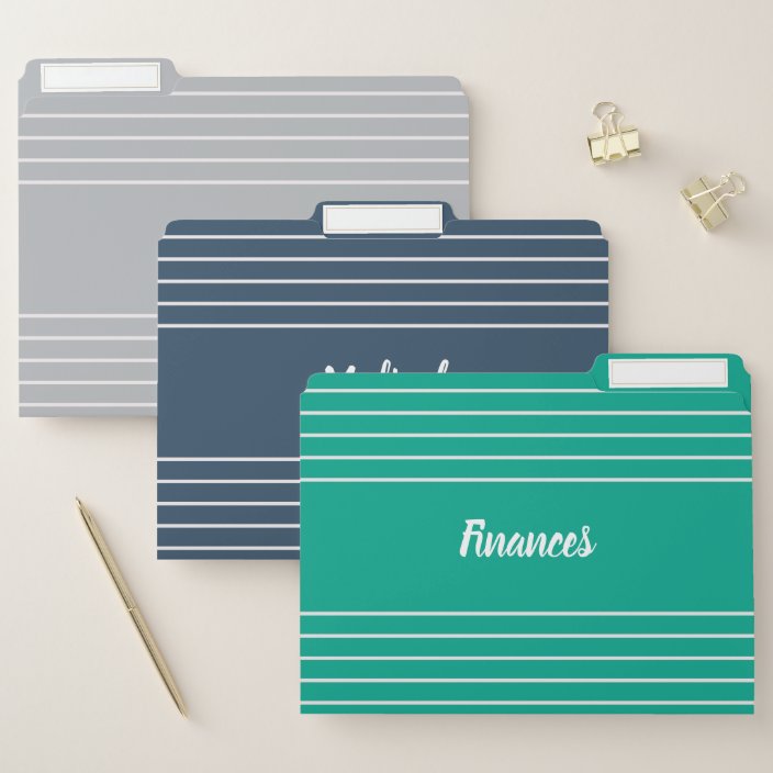 Color Coded Office Finance,Insurance and Medical File Folder | Zazzle.com