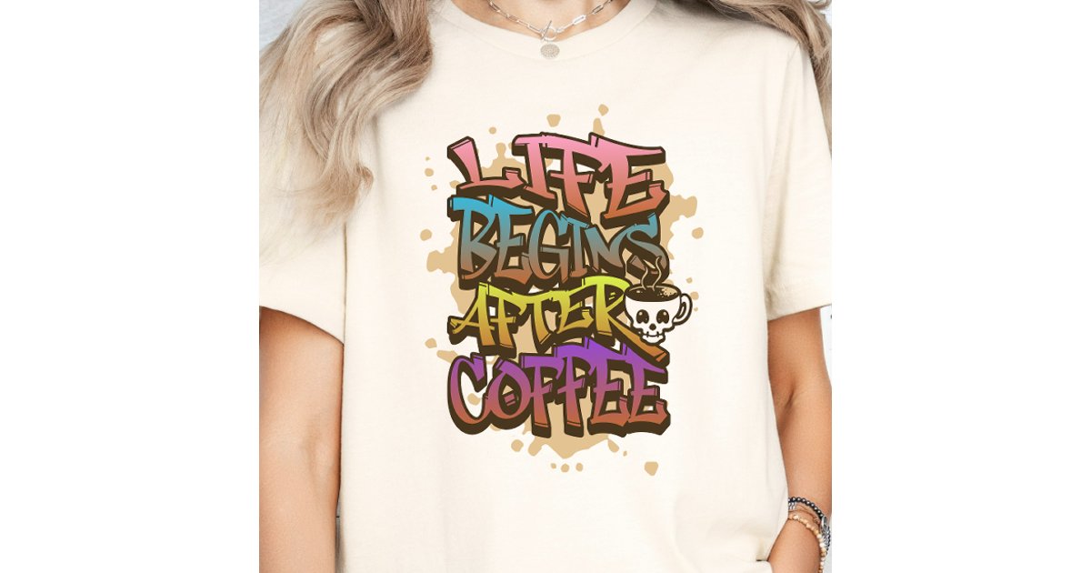 Color Coffee Lover Coffee Drinker Gift Y2K Style T-Shirt | Zazzle