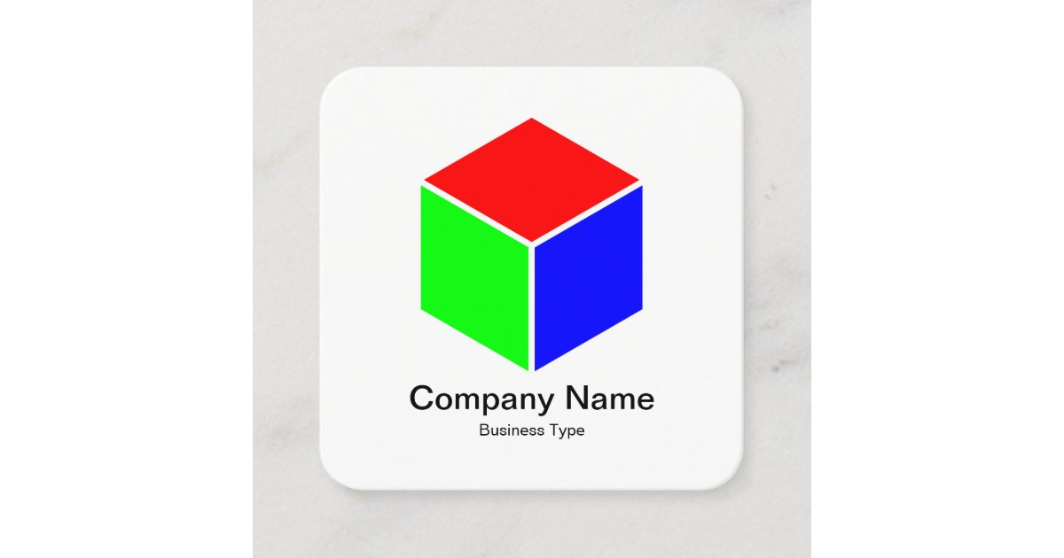 Color Cube Square Business Card | Zazzle