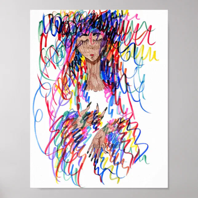 Color Curls Poster | Zazzle