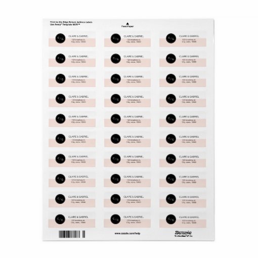 Color editable minimalist modern return address label | Zazzle