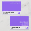 Color Factory - Purple (9966FF) Business Card | Zazzle
