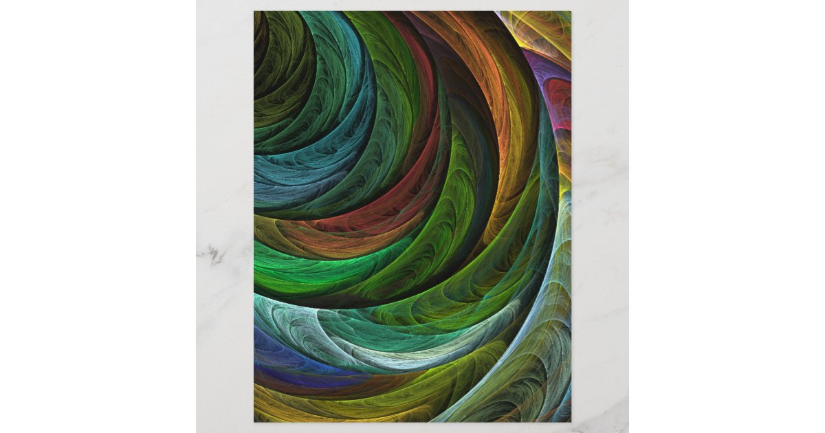 Color Glory Modern Abstract Art Pattern Elegant Flyer | Zazzle