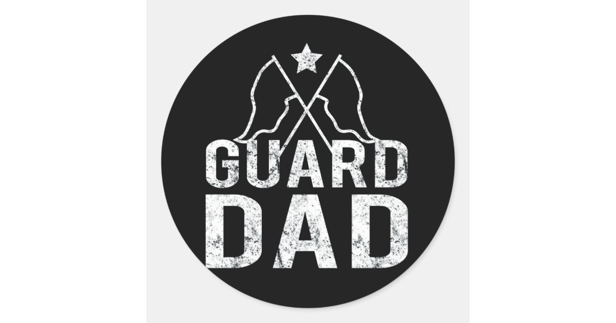 Color Guard Dad Classic Round Sticker | Zazzle