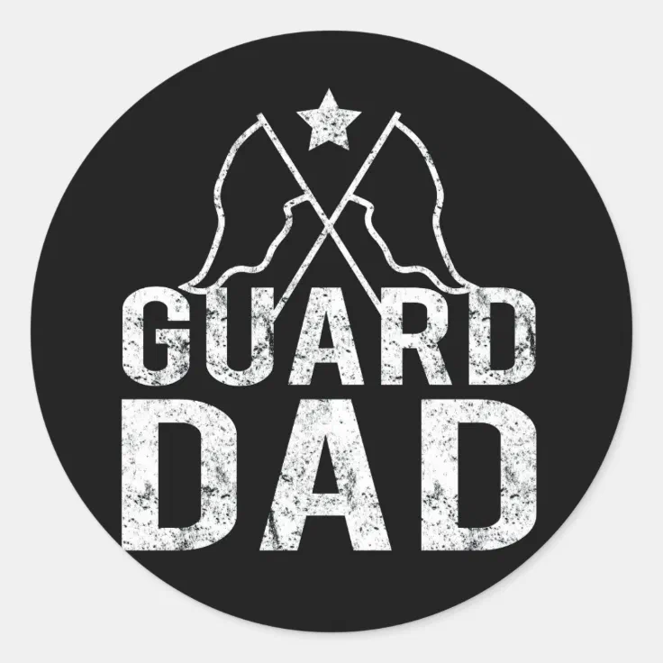 Color Guard Dad Classic Round Sticker | Zazzle