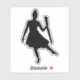 Color Guard Dancer with Rifle Sticker | Zazzle