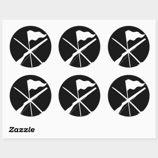 Color Guard Equipment Rifle Sabre Flag Classic Round Sticker | Zazzle