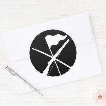 Color Guard Equipment Rifle Sabre Flag Classic Round Sticker | Zazzle