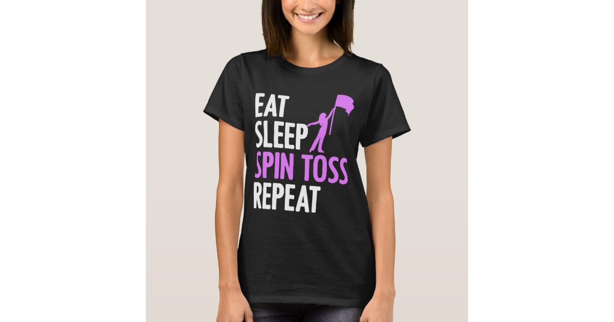 Color Guard Flag Spinning Routine for Flag Corps T-Shirt | Zazzle