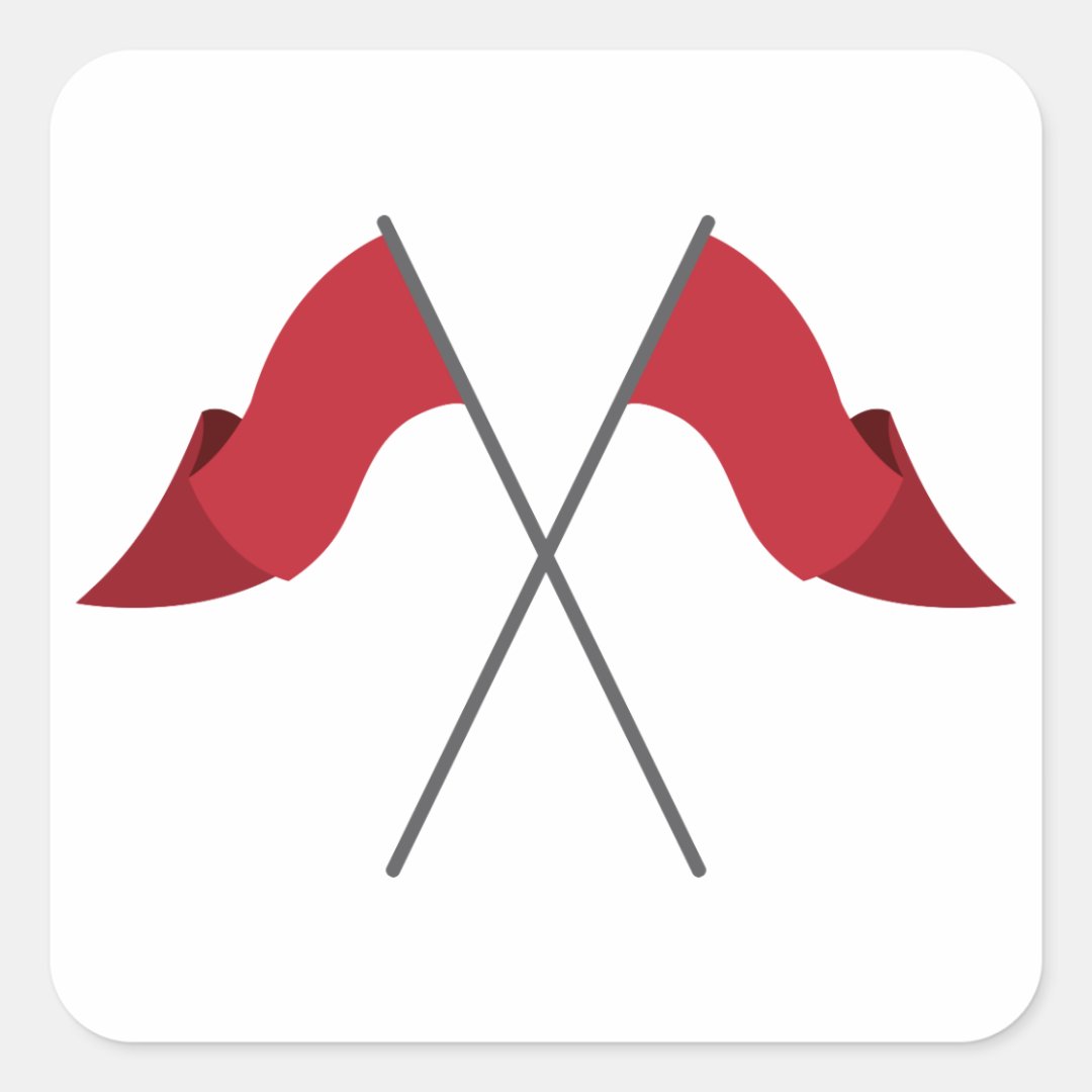 Color Guard Flags Square Sticker | Zazzle