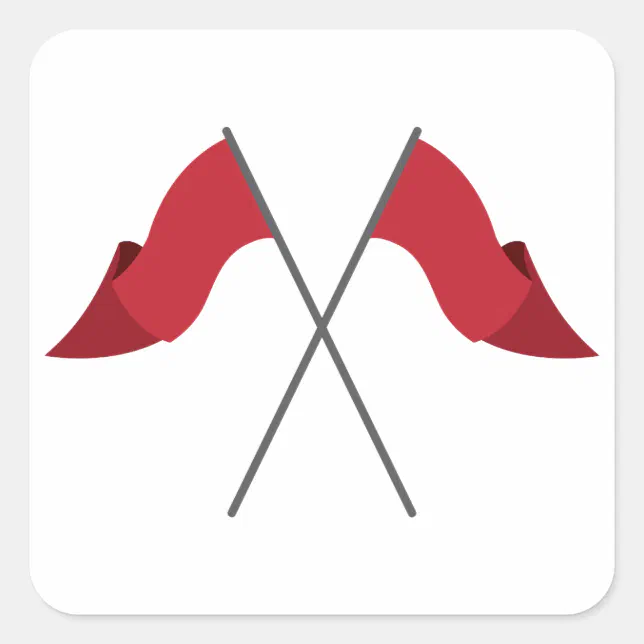 Color Guard Flags Square Sticker | Zazzle