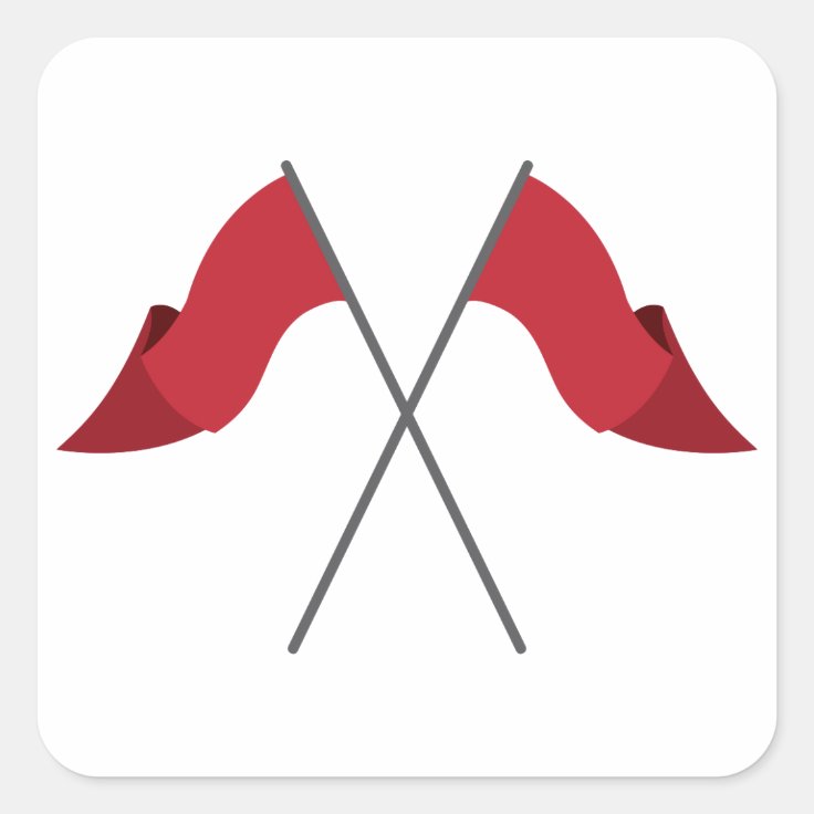 Color Guard Flags Square Sticker | Zazzle