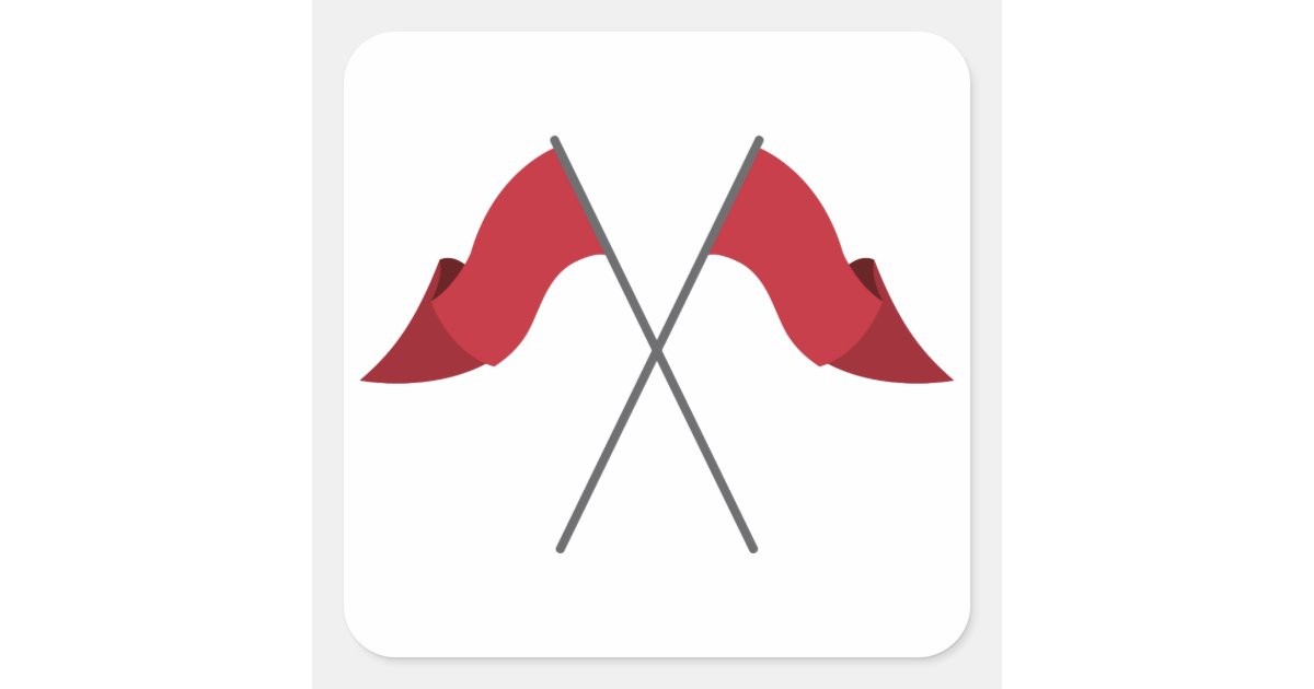 Color Guard Flags Square Sticker | Zazzle