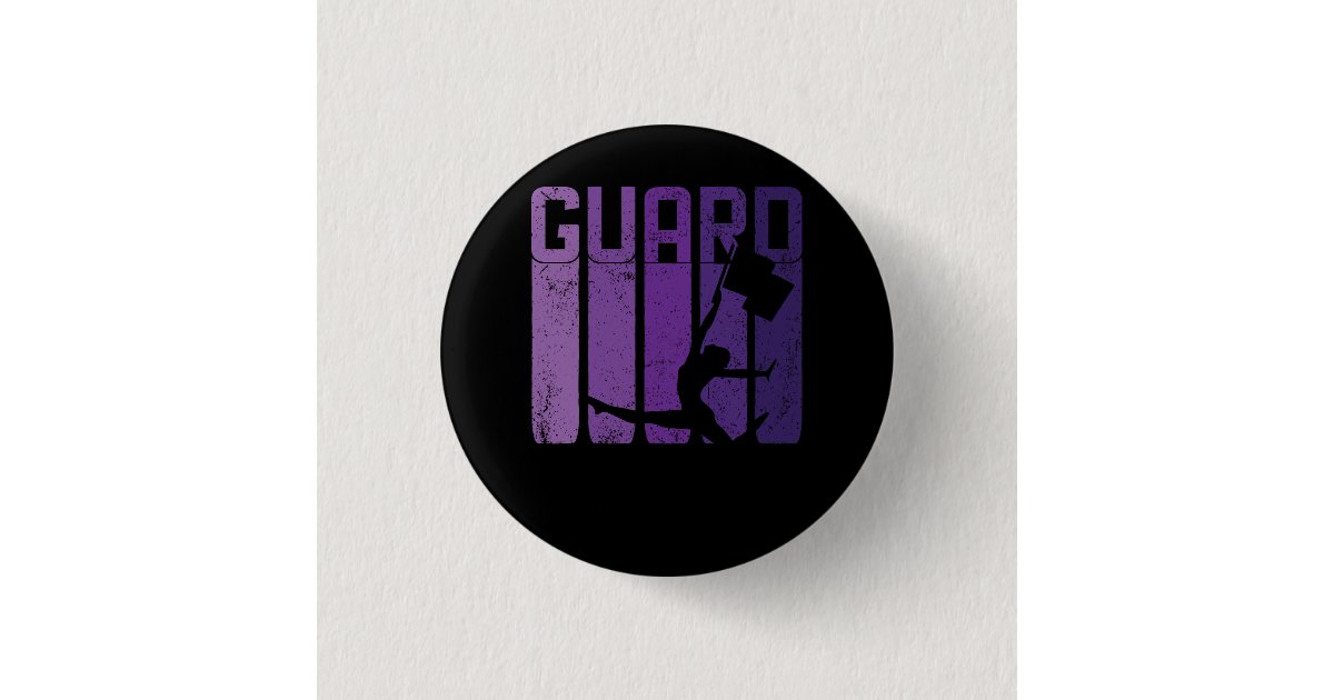 Color Guard Marching Band Flag Girl Cheerleading C Button | Zazzle