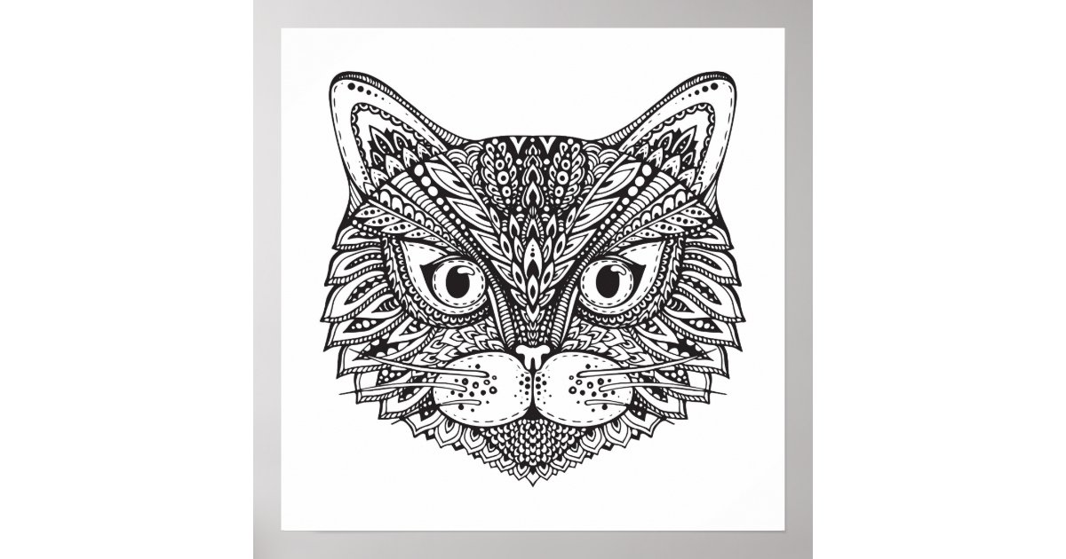 Color It Poster CAT | Zazzle
