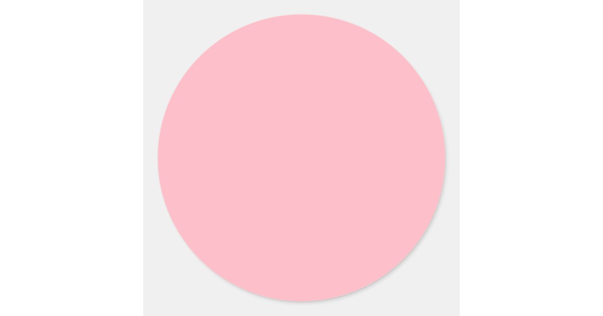 color light pink classic round sticker | Zazzle