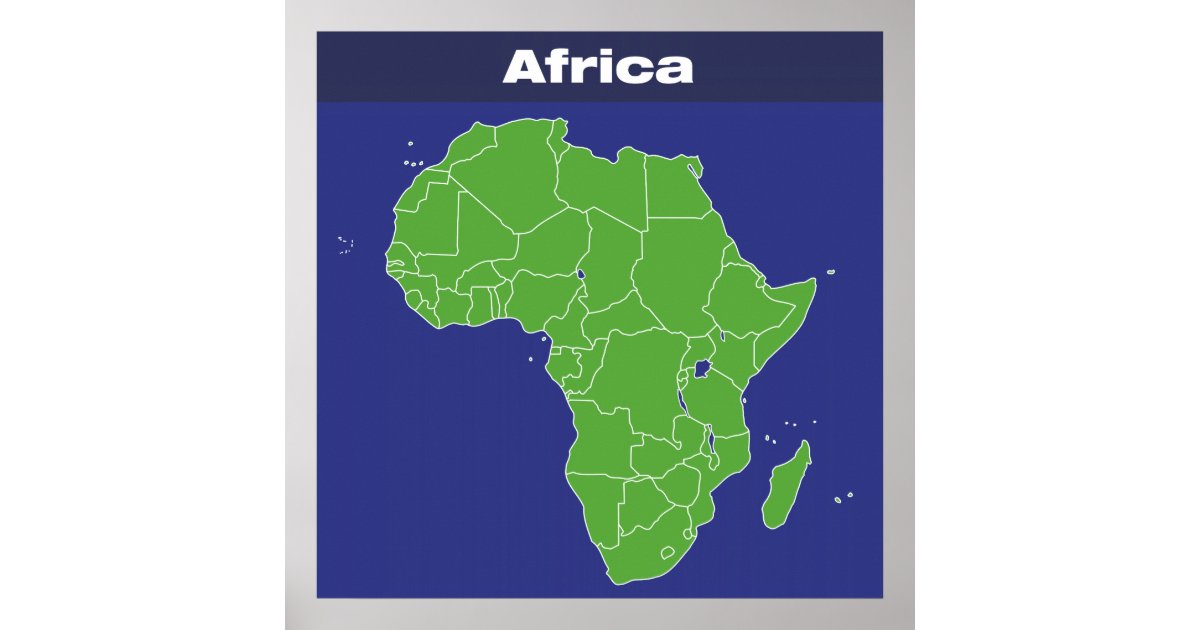 Color Map of Africa Poster | Zazzle