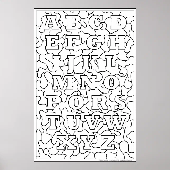 Color Me! Alphabet Poster | Zazzle