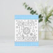 Color Me Believe In Yourself | Activity Cards | Zazzle