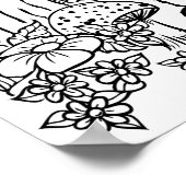 Color Me Cute Dog and Flowers Poster | Zazzle