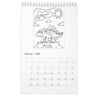 Color Me Dinosaurs | Kids Coloring Book Calendar | Zazzle