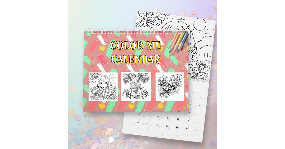 Color Me | Fun Adult Coloring Calendar | Zazzle