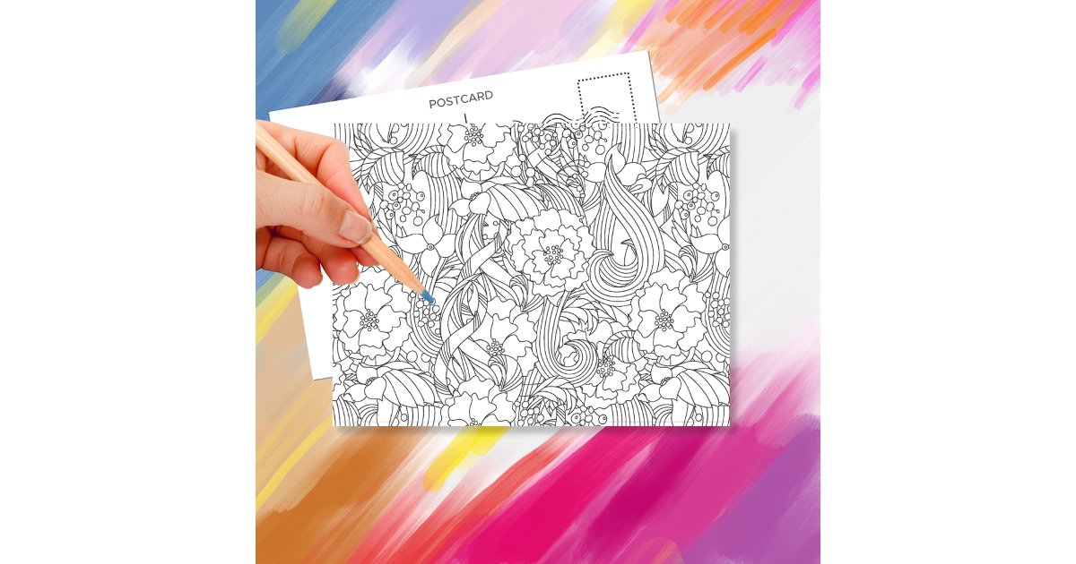Color Me In B4 Giving Jasmine•Custom Postcard | Zazzle