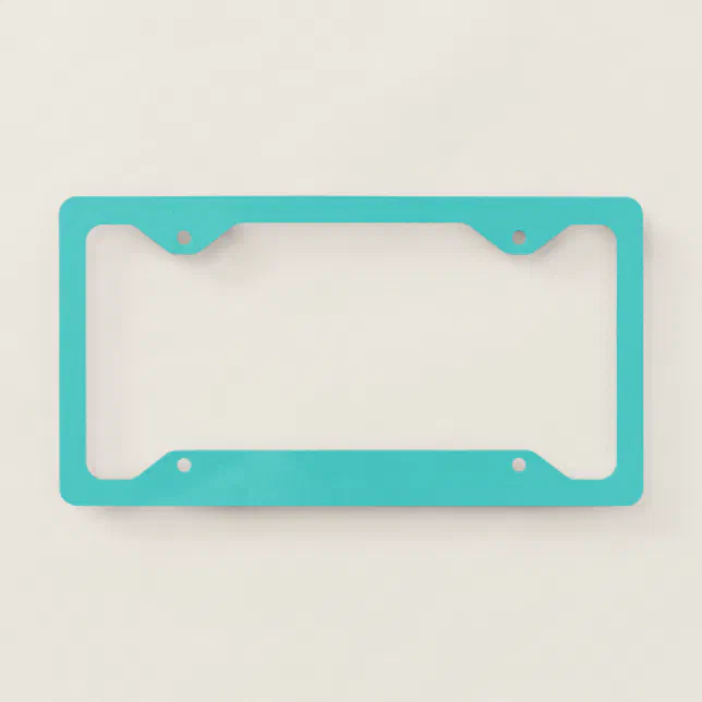 color medium turquoise license plate frame | Zazzle
