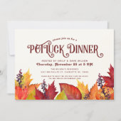 Color of Autumn | Thanksgiving PotLuck Dinner Invitation | Zazzle