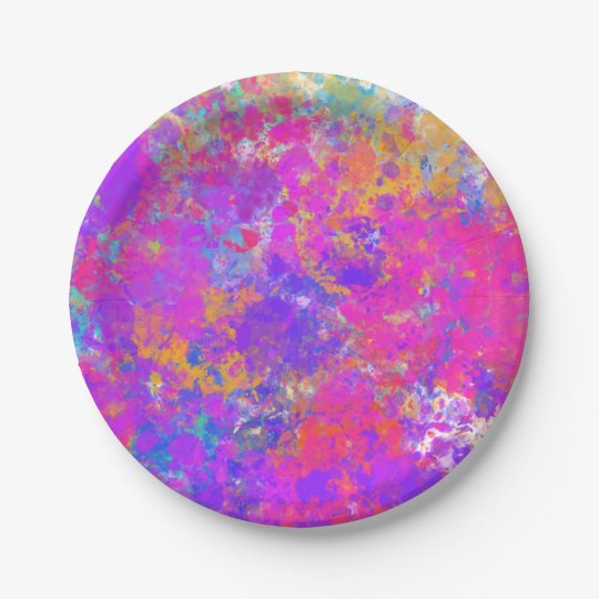 Color Paint Splatter Party Plates | Zazzle.com