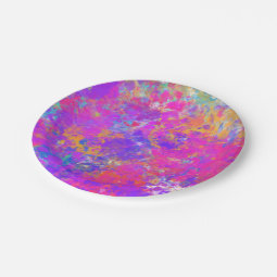 Color Paint Splatter Party Plates | Zazzle