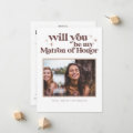 Color Palette Be my Matron of Honor Proposal Announcement | Zazzle