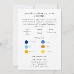 Color Palette Bridesmaid Proposal Card | Zazzle