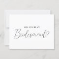 Color Palette Bridesmaid Proposal Card | Zazzle