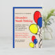 Color party invitations birthday balloons primary | Zazzle