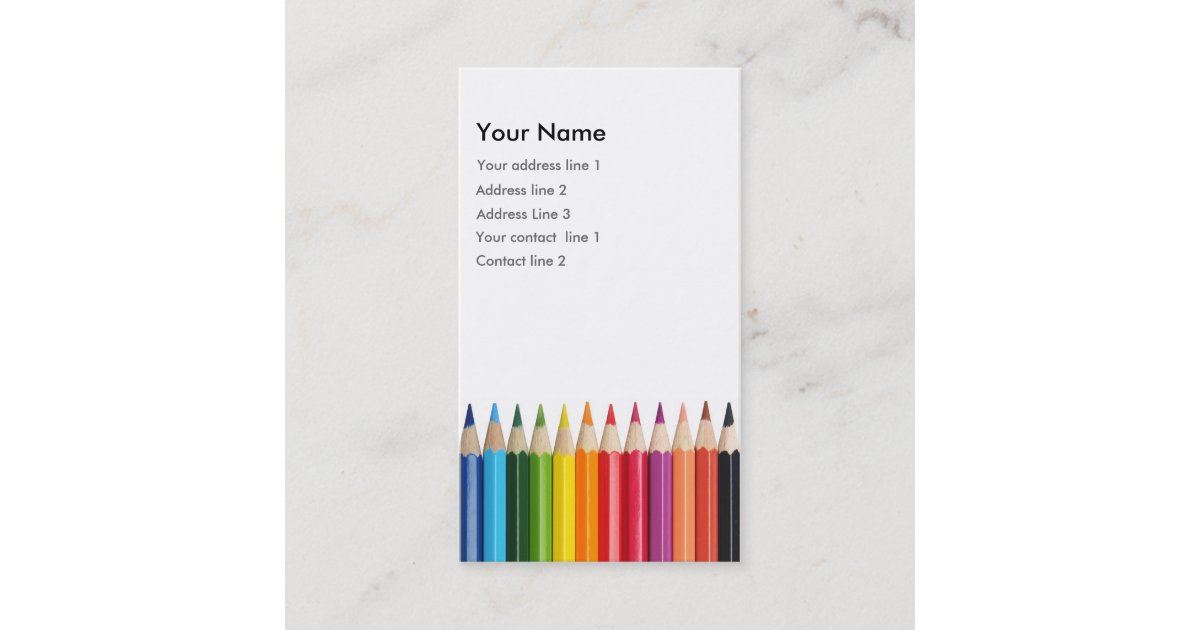 Color Pencil Business card | Zazzle